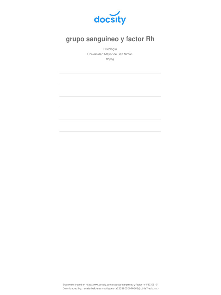Grupo Sanguineo y Factor RH | PDF | Tipo de sangre | Sangre