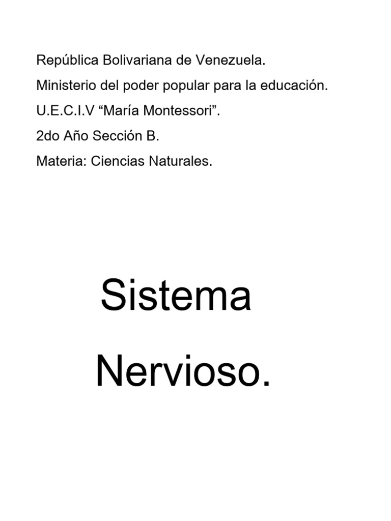 Microsoft Word - Documento1 | PDF | Sinapsis | Sistema nervioso