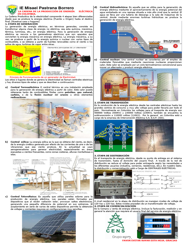 LA ELECTRICIDAD centrales electricas | PDF | Generación eléctrica | Ingenieria Eléctrica