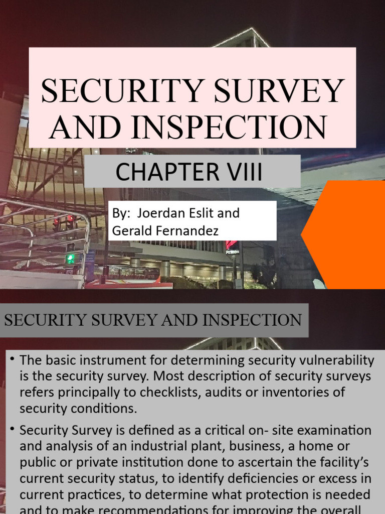 Security Survey and Inspection Guide | PDF | Vulnerability (Computing ...