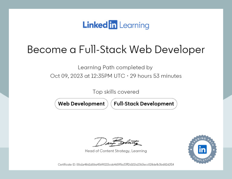 Full-Stack Web Developer Learning Path | PDF