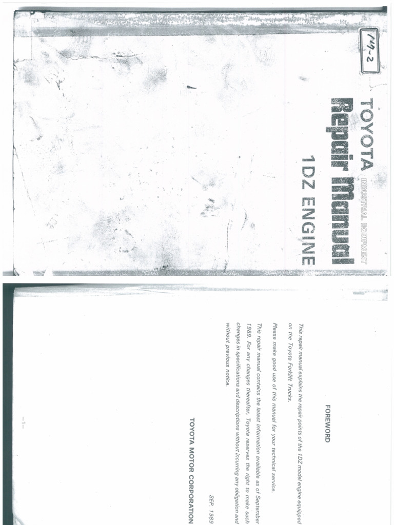 1DZ Engine Manual | PDF