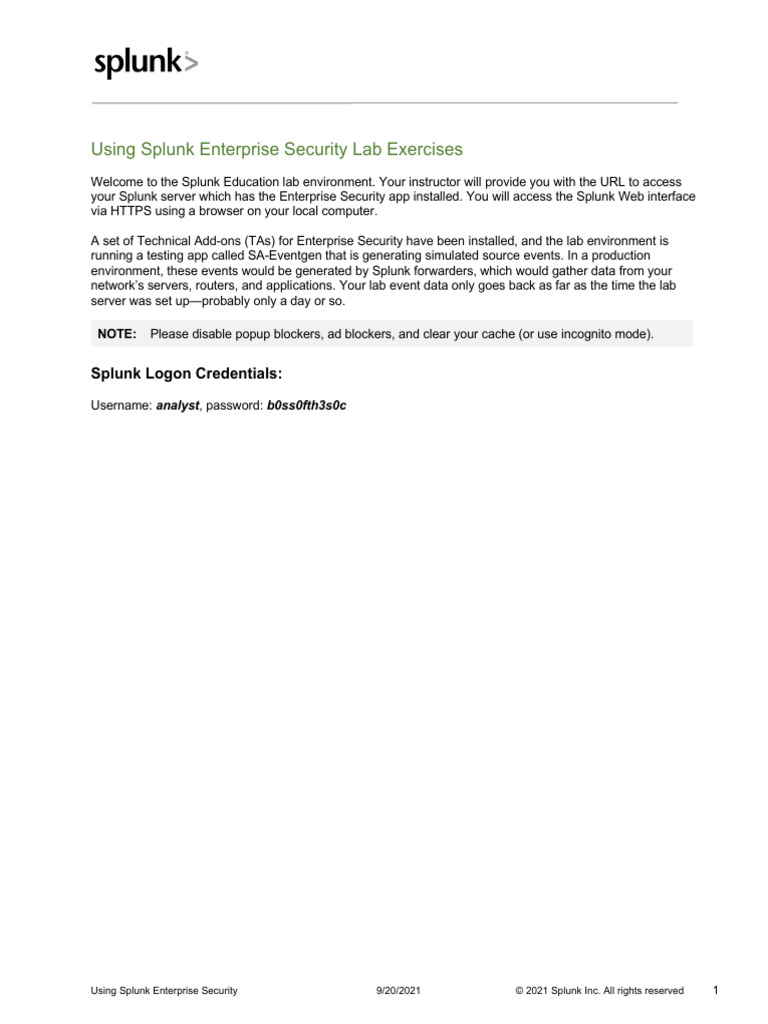 Using ES 6.6 Lab Guide | PDF | Computer Virus | Malware