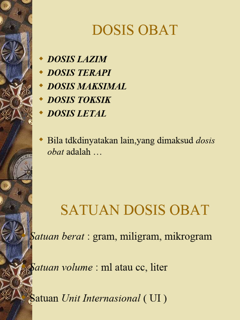 Dosis Obat | PDF