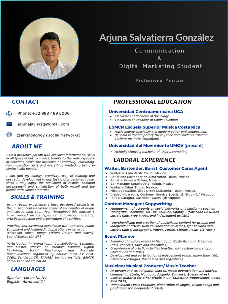 Resume CV Arjuna Salvatierra | PDF