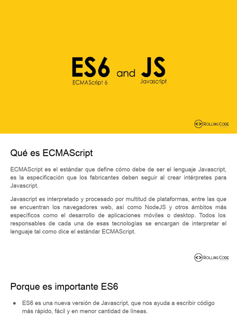 Javascript - ES6 | PDF | Script Java | Programación de computadoras