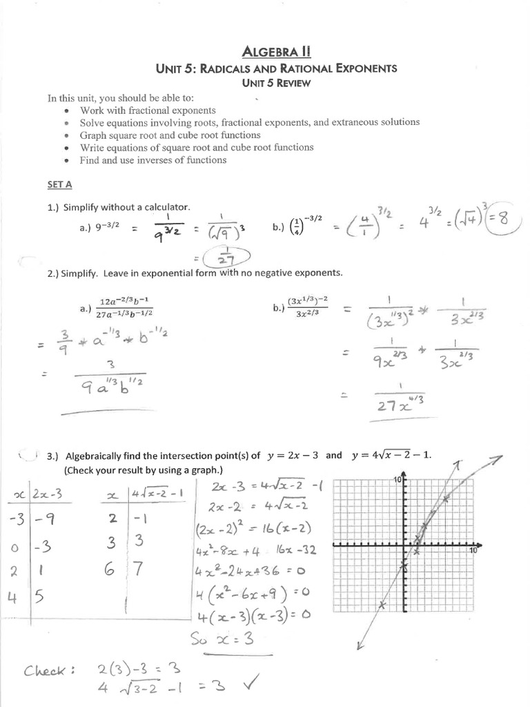 Unit 5 Review Solutions | PDF
