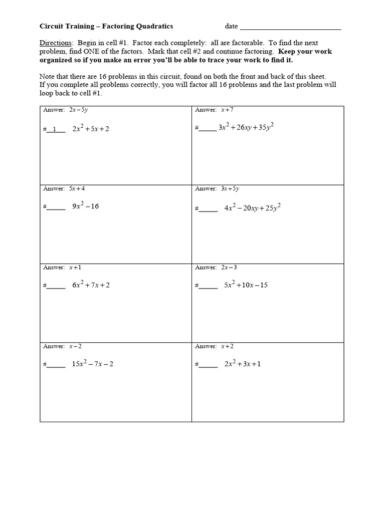 Factoring Circuit Training | PDF