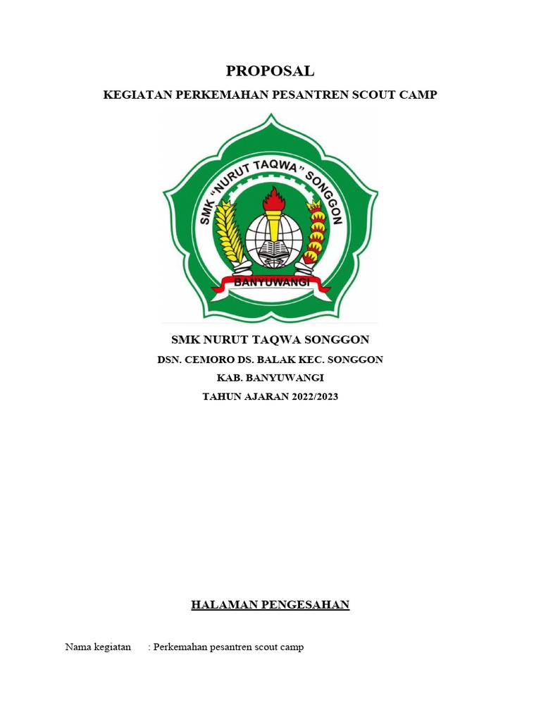 Proposal Kemah | PDF