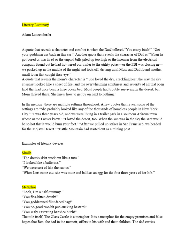 The Glass Castle | PDF