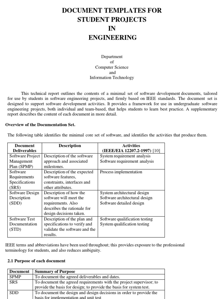 Engineering Student Templates | PDF | Science And Technology | Systems ...