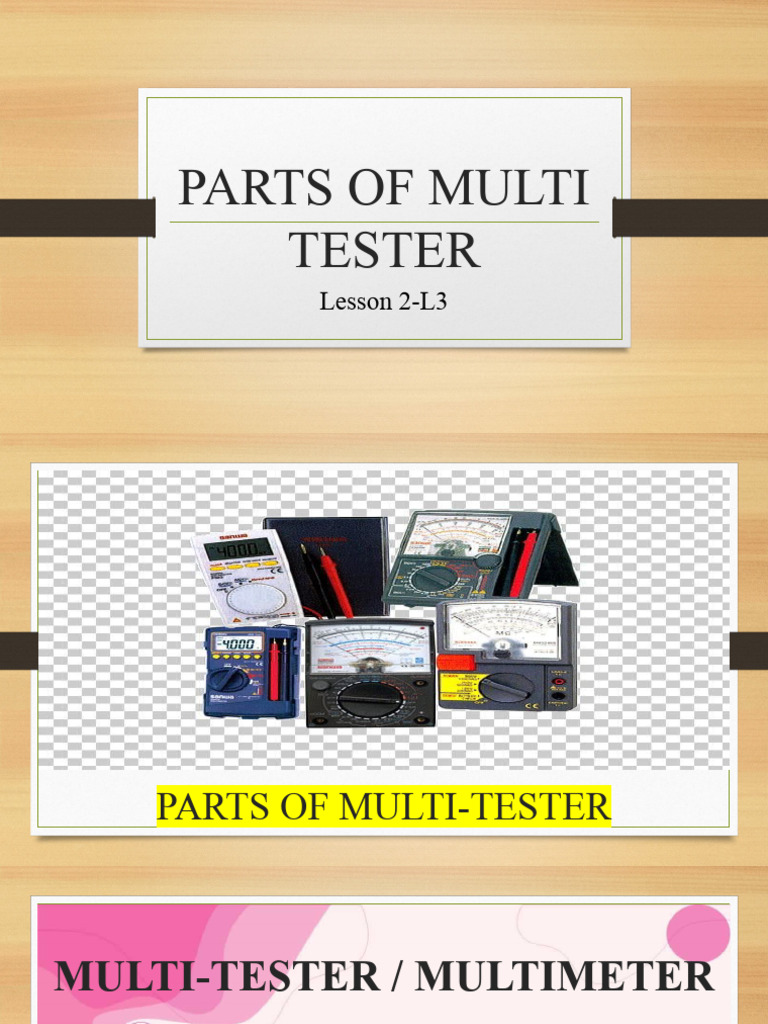 Multi-Tester Parts and Functions | PDF | Voltage | Direct Current