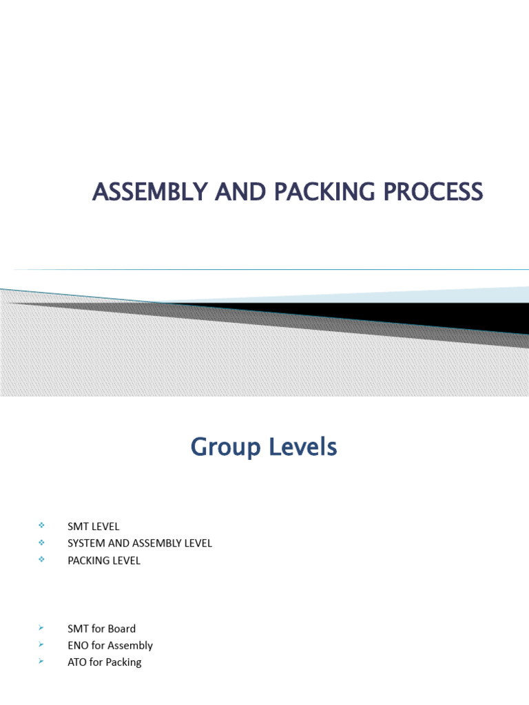 Assembly and Packing Process Overview | PDF | Manufactured Goods ...