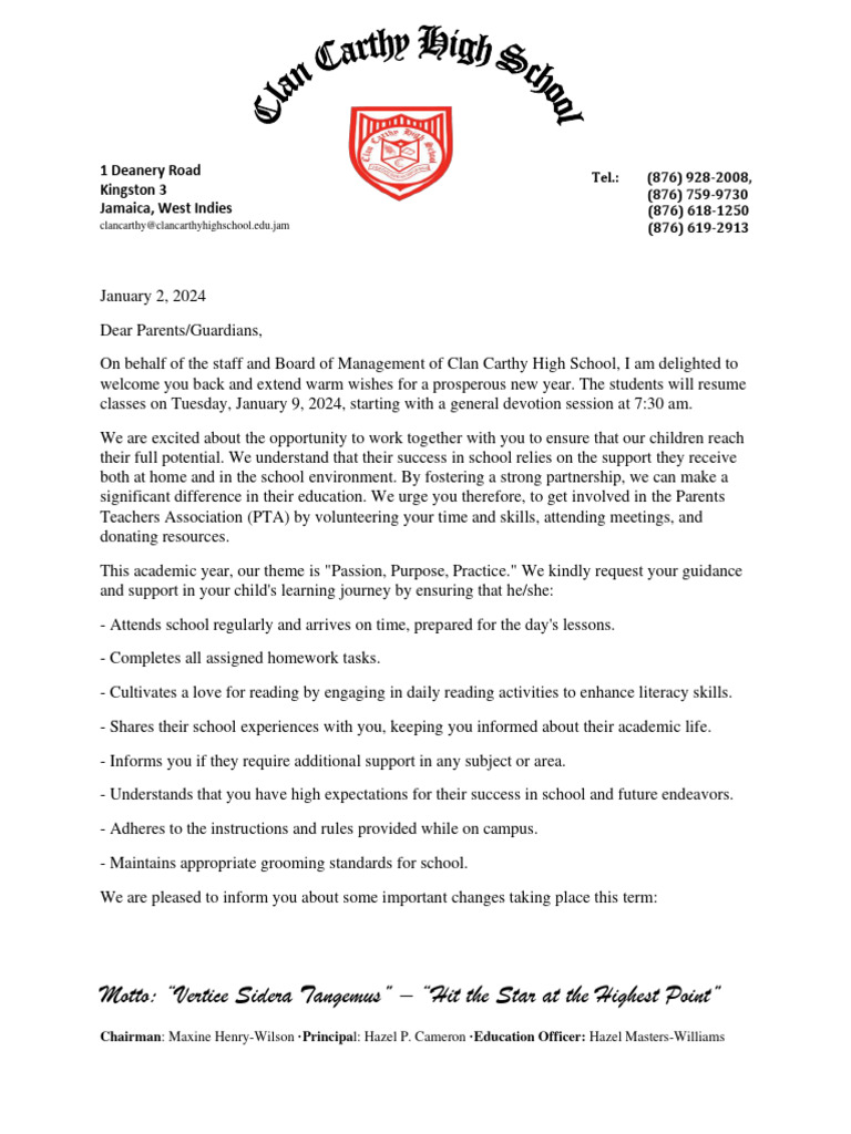 Clan Carthy High School New Year Update | PDF | Pedagogy | Behavior ...