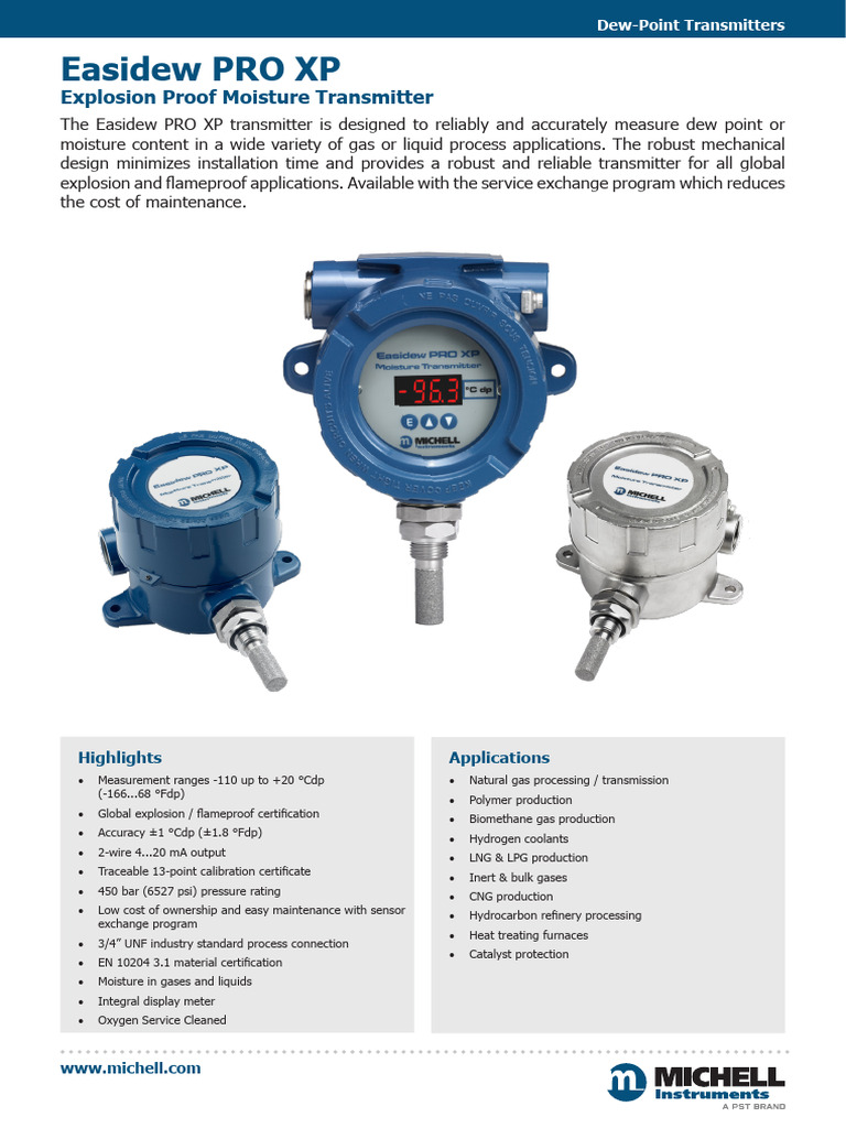 Dew Point Transmitter (Michell) | PDF | Calibration