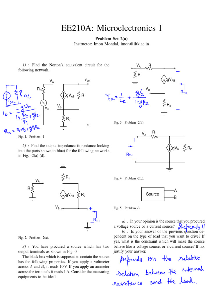 Tutorial 2a Answers | PDF | Electromagnetism | Electronic Circuits