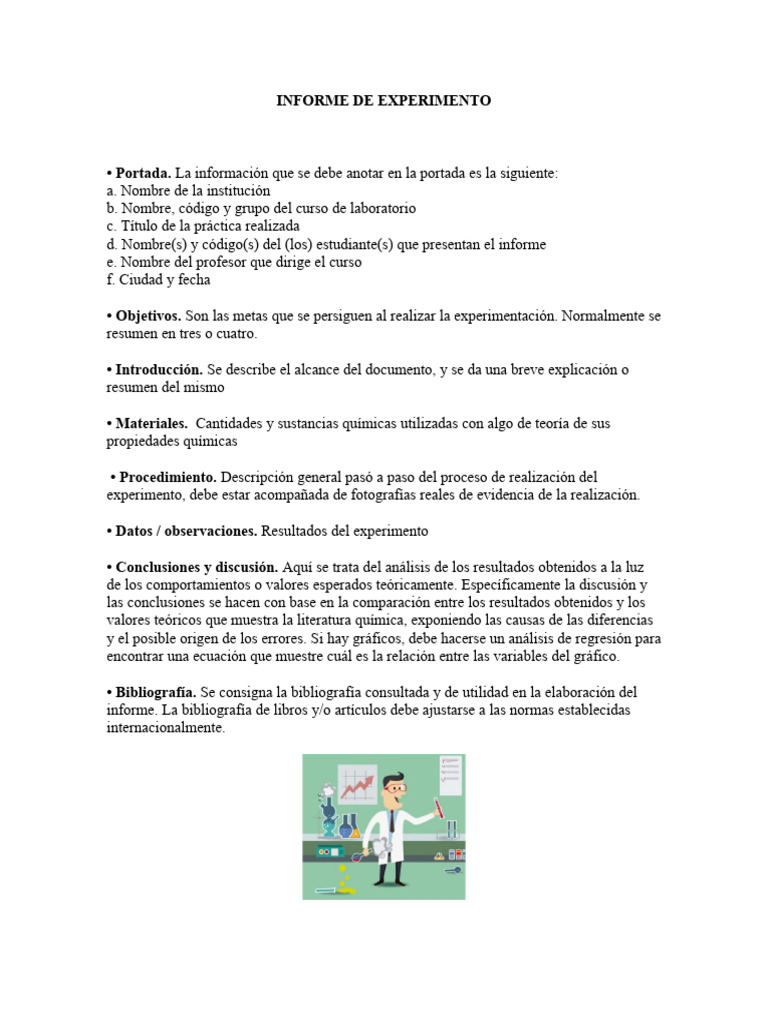 Informe de Experimento | PDF