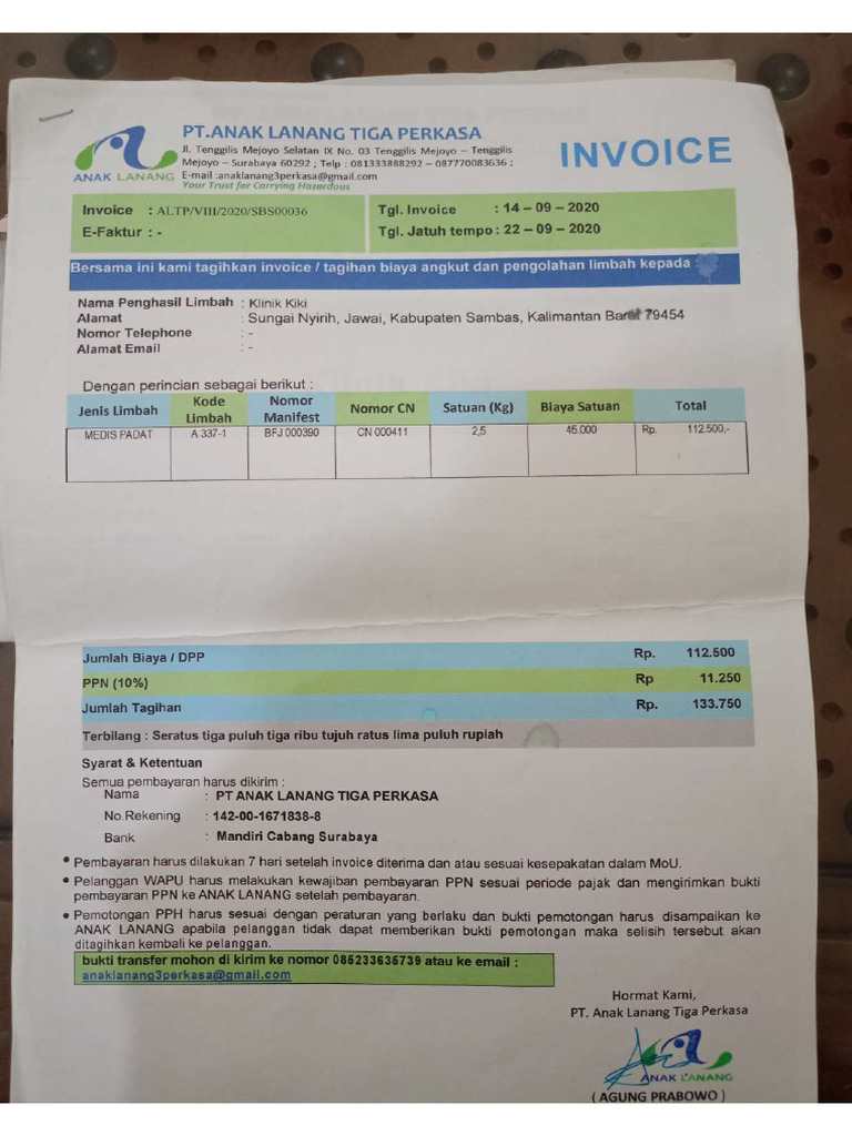 Limbah PT Anak Lanang | PDF