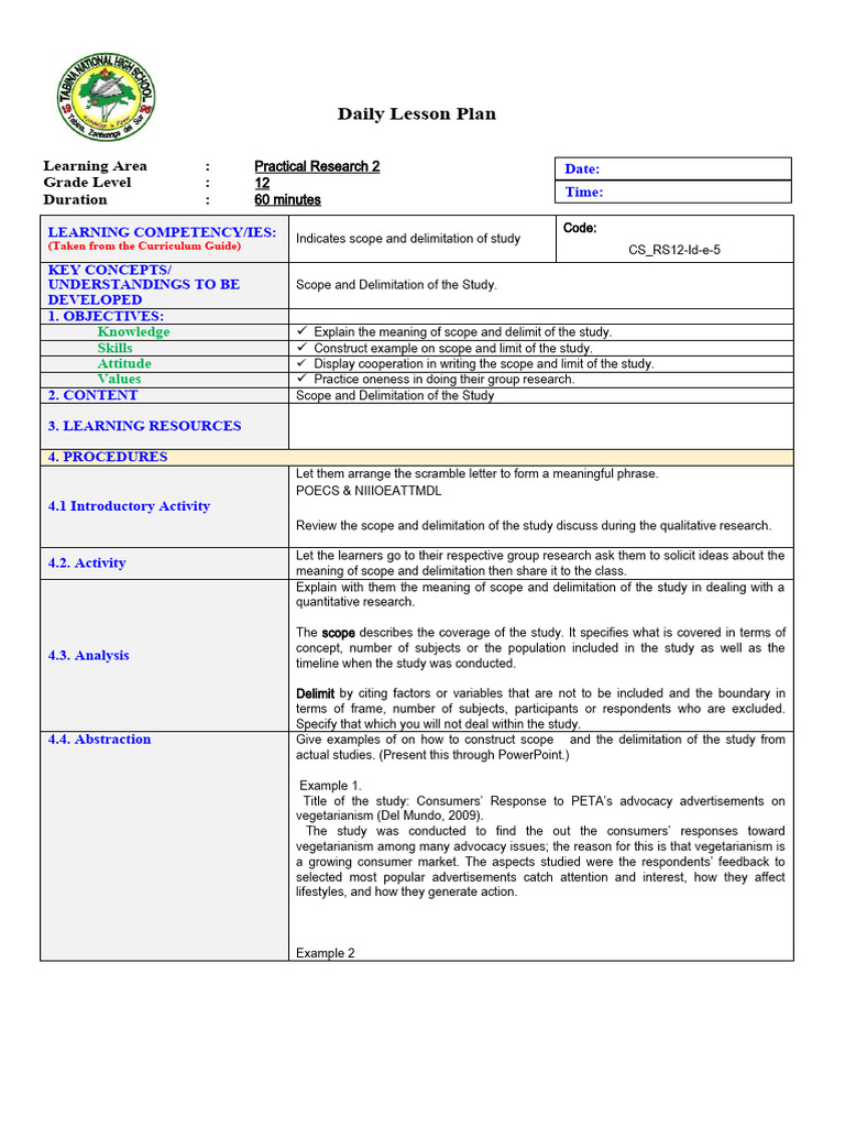 DLP PR2 - 7 | PDF | Learning | Scope (Computer Science)