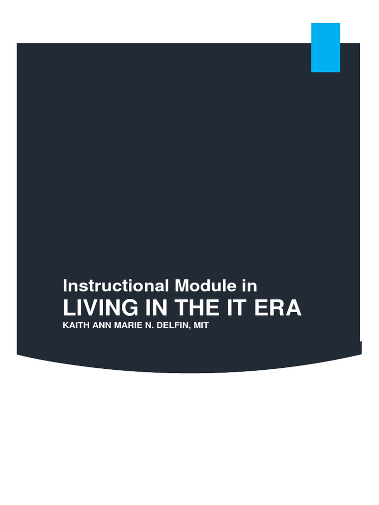Module-1 ICT | PDF | Random Access Memory | Information Technology