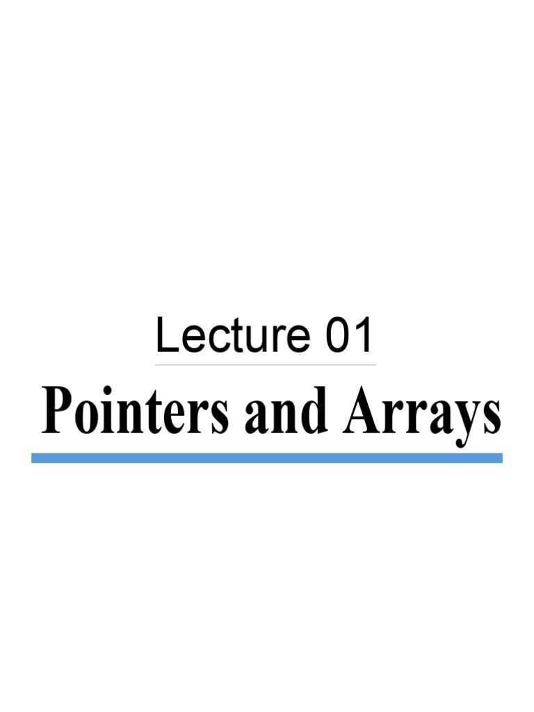 Introduction To Data Structures And Algorithms Lecture 1 Pdf Pointer Computer Programming 