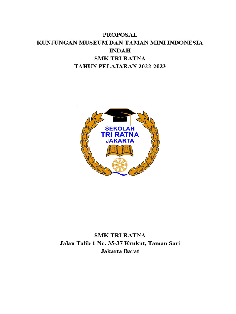 Proposal Kunjungan Museum Dan TMII | PDF
