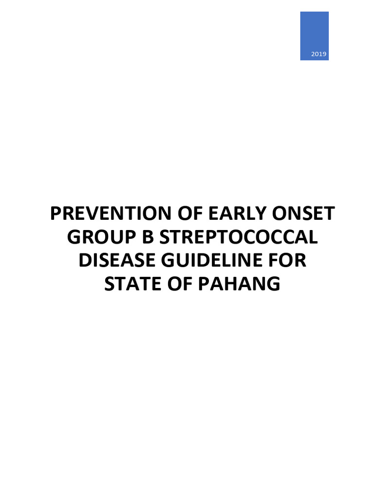 GBS GUIDELINE - PAHANG (Final) | PDF | Preterm Birth | Diseases And ...