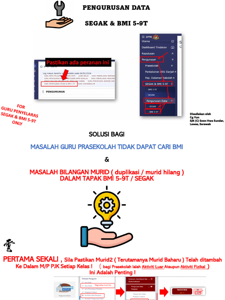 Pengurusan Data Segak & Bmi 5-9T | PDF