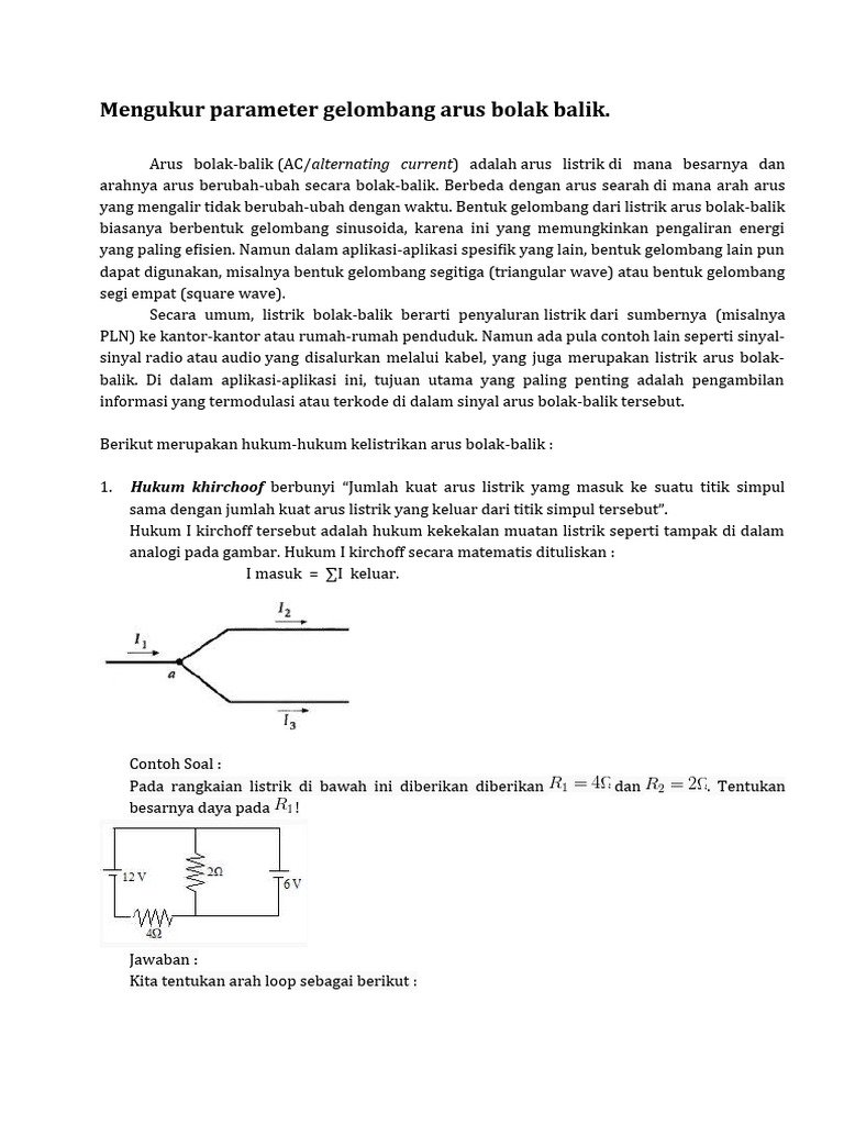 Mengukur Parameter Gelombang Arus Bolak Balik | PDF