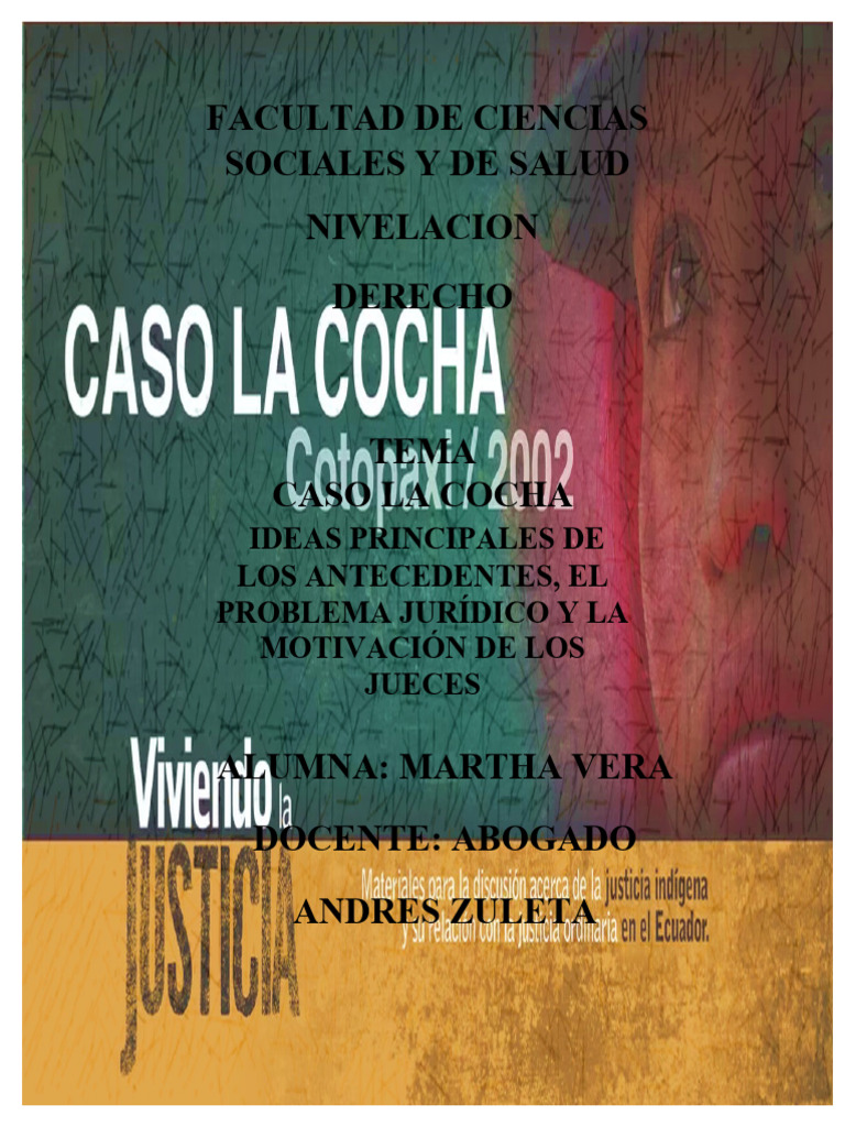 Análisis del Caso La Cocha en Ecuador | PDF | Jurisdicción | Constitución