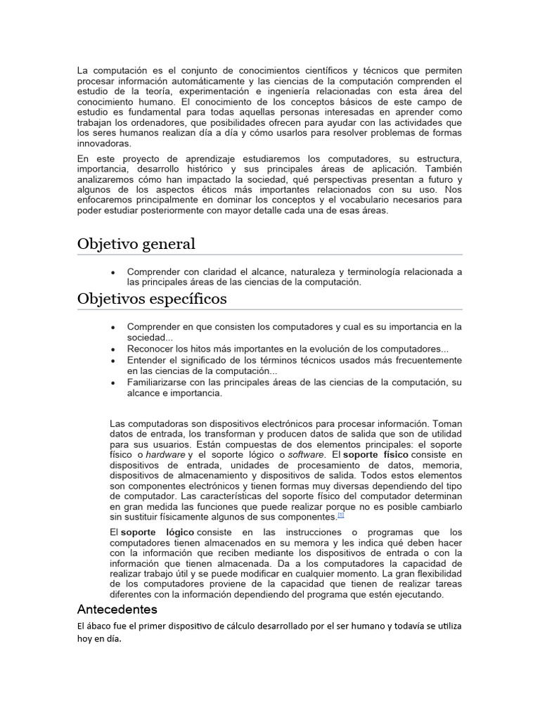 Introduccion a la computacion | PDF | Hardware de la computadora ...