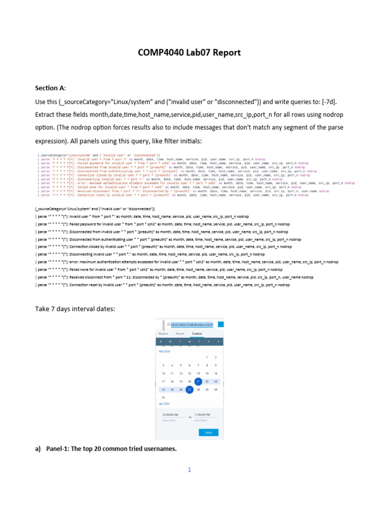 COMP4040 Lab07 SumoLogic | PDF | User (Computing) | Mac Os