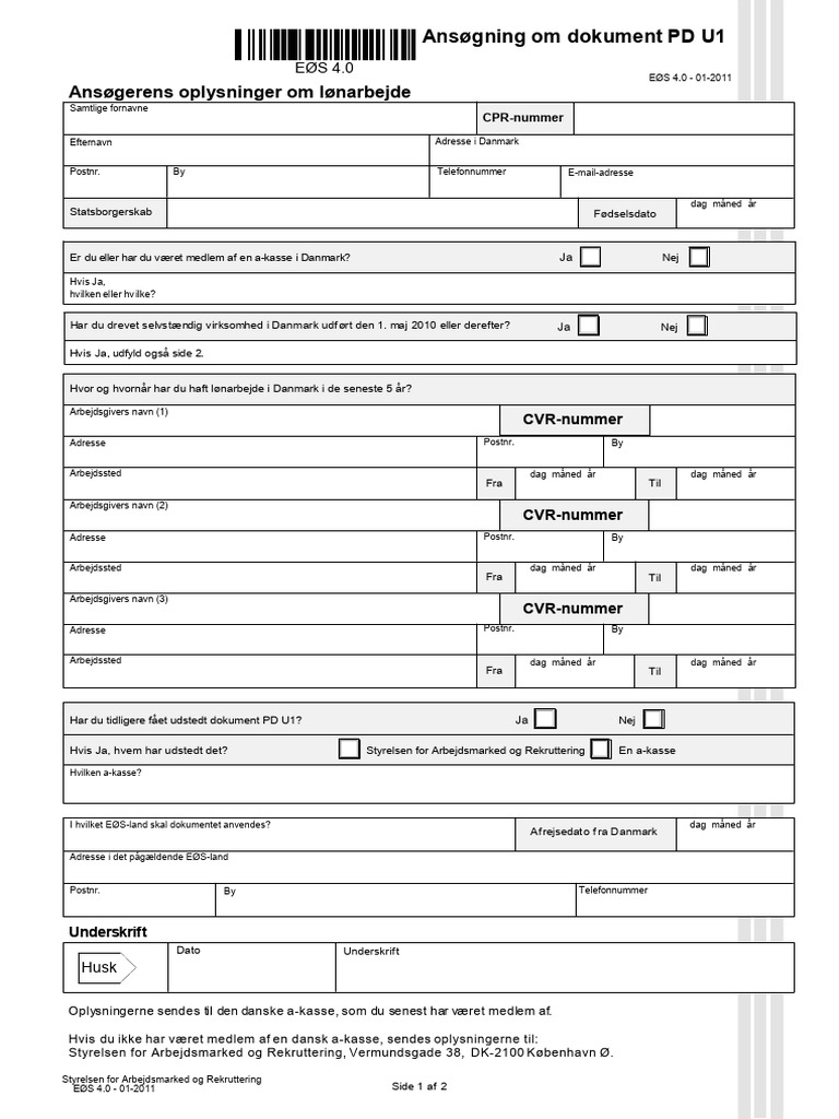 Eoes 4 0 Pdu1 - Dansk | PDF