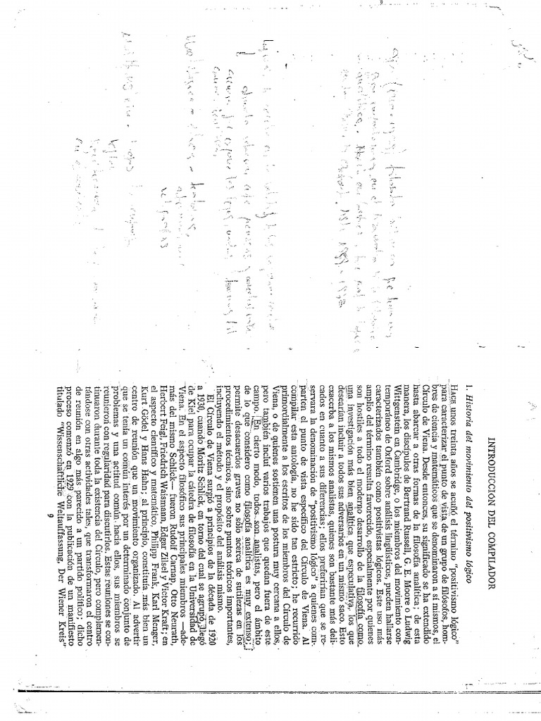 Positivismo Logico (Circulo de Viena) y Karl POPPER | PDF