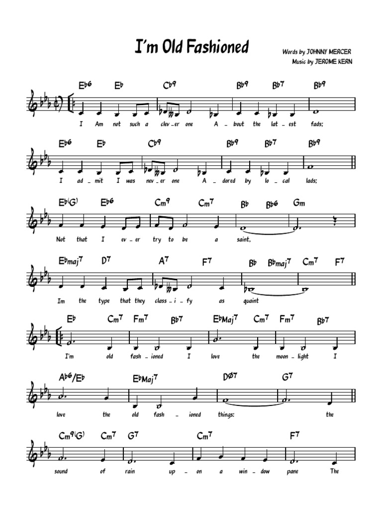 Im Old Fashioned Eb | PDF