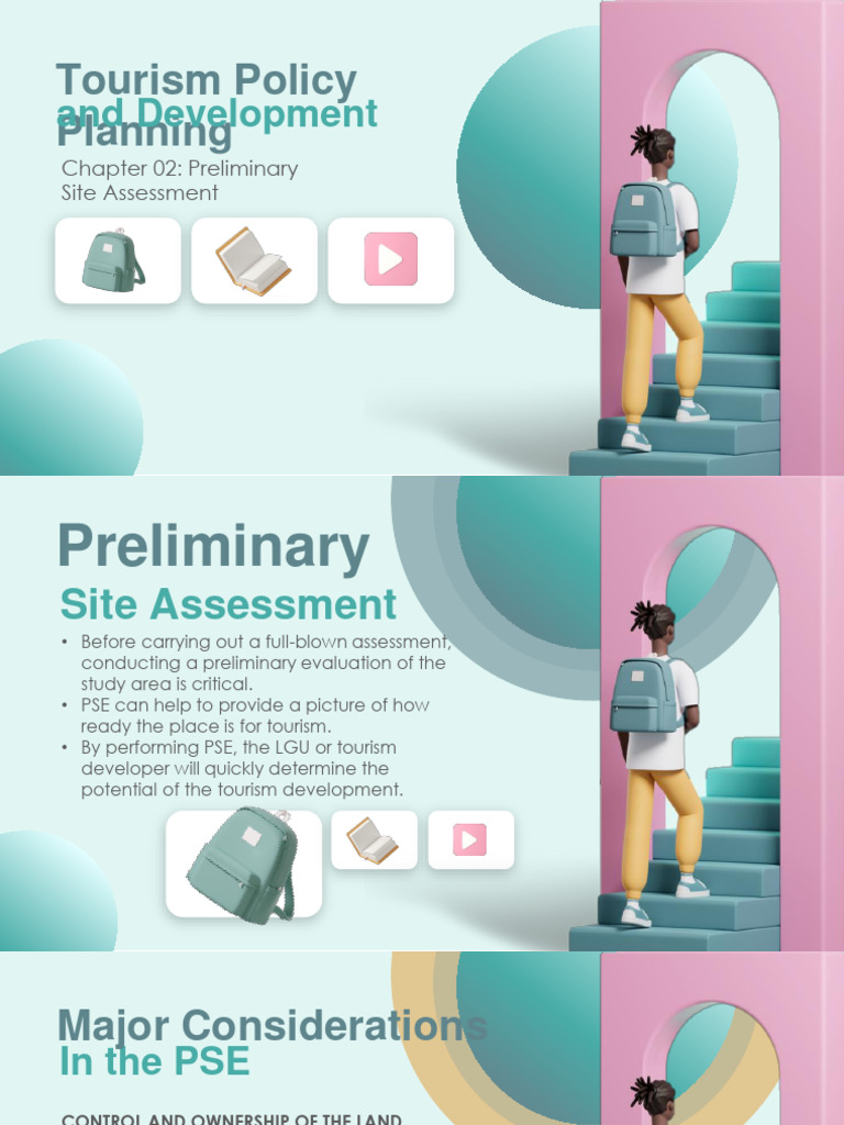Preliminary Site Assessment for Tourism | PDF | Economies