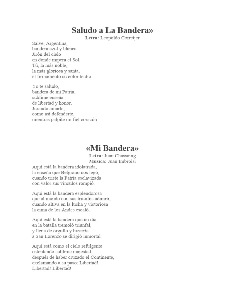 Saludo a La Bandera | PDF