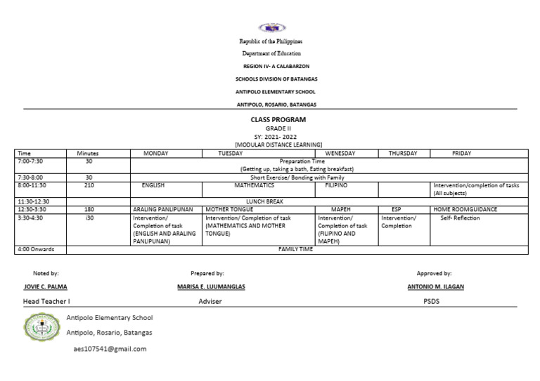 CLASS-PROGRAM-GRADE-II-IPIL-IPIL | PDF | Philippines