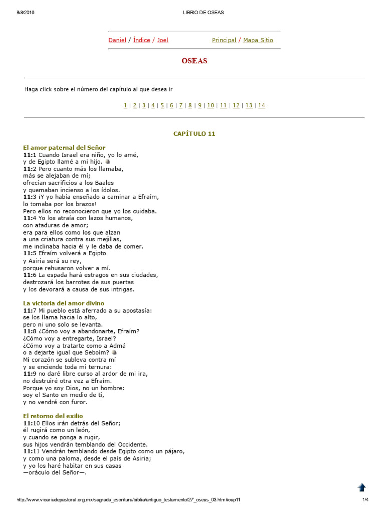 Libro de Oseas 11 | PDF | Jacob | Contenido bíblico