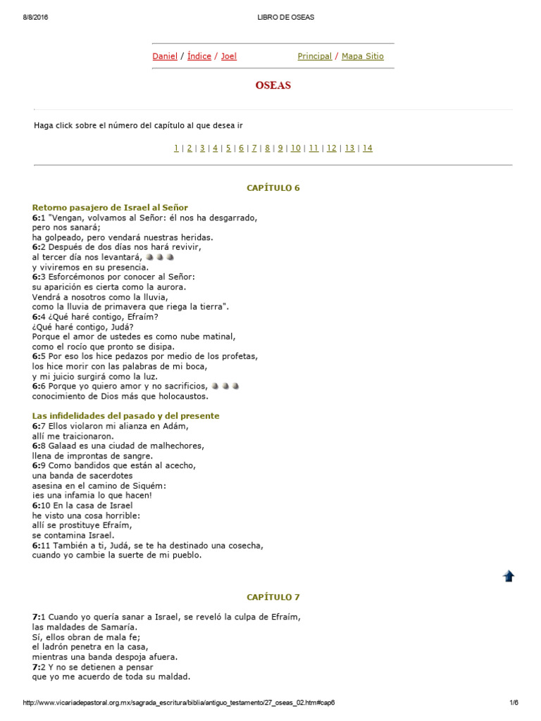 Libro De Oseas 6 Pdf
