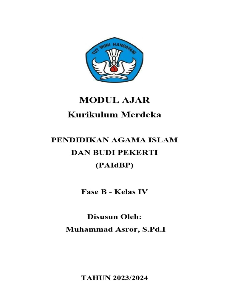 Modul Ajar PAIdBP Kelas IV 2023 | PDF | Karier & Perkembangan