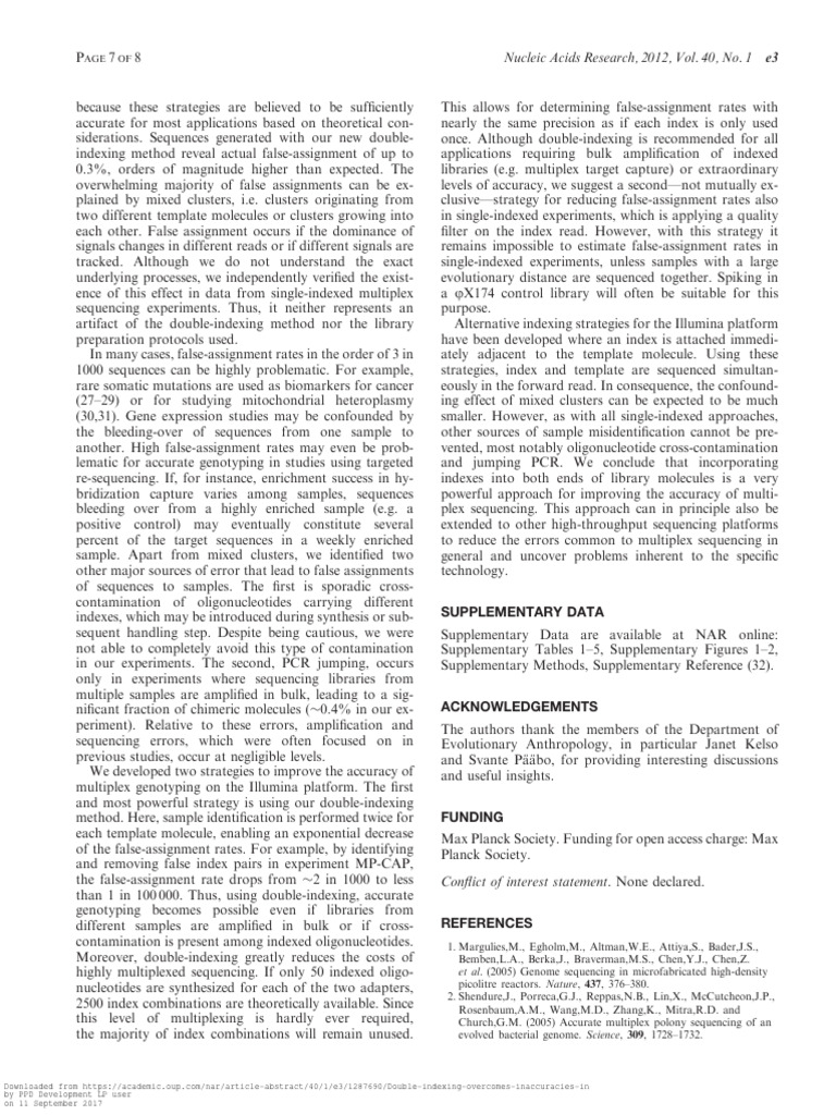 Double - Indexing - Multiplex - Sequencing 7 | PDF | Dna Sequencing ...