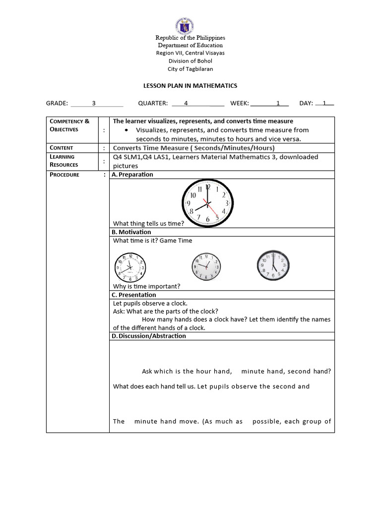 Math3_LP_Q4_Wk1_Day1-5-QA-done | PDF | Lesson Plan | Learning