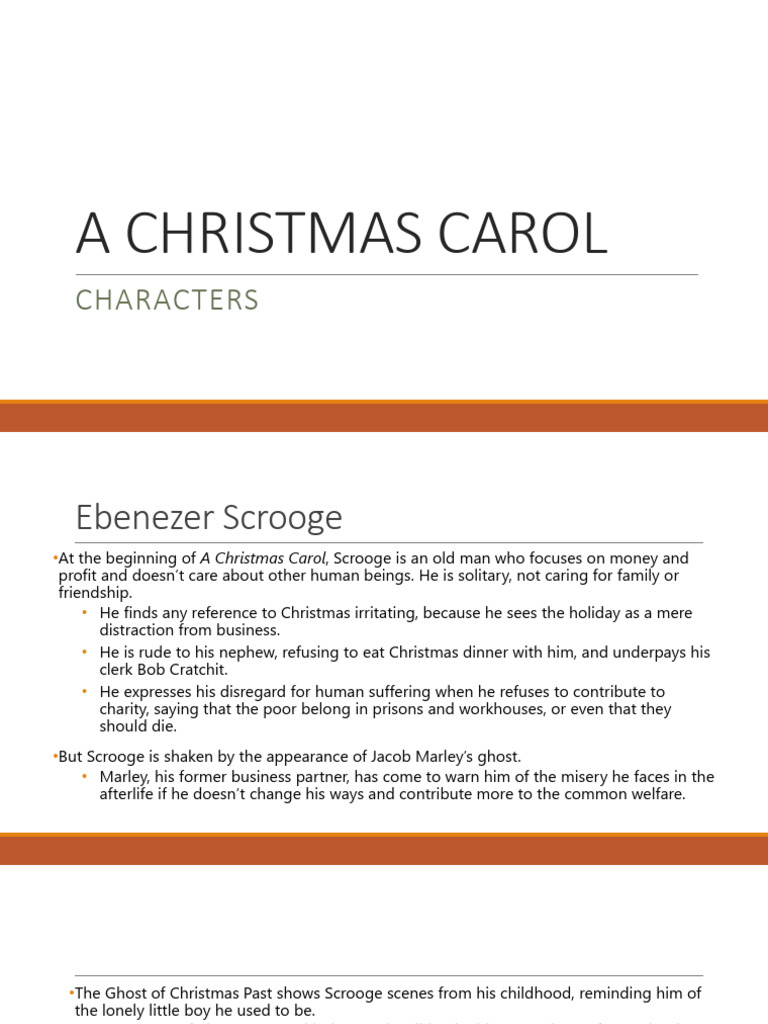 A Christmas Carol Characters | Download Free PDF | Ebenezer Scrooge | A ...