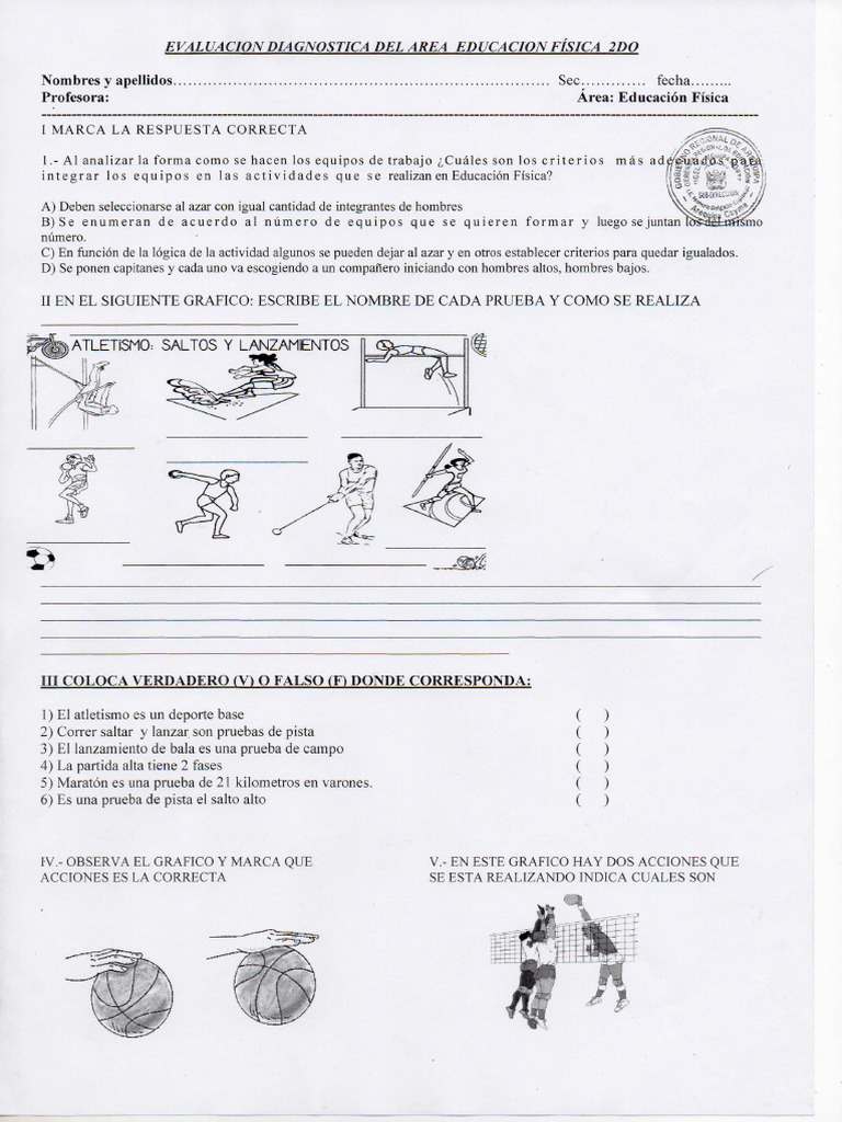 Examenes Ed Fisica | PDF