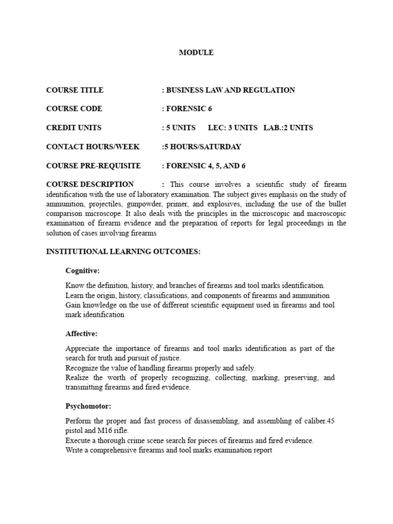 Acc Module | Download Free PDF | Firearms | Forensic Science