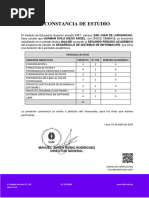 Constancia de Estudios de Uap | PDF