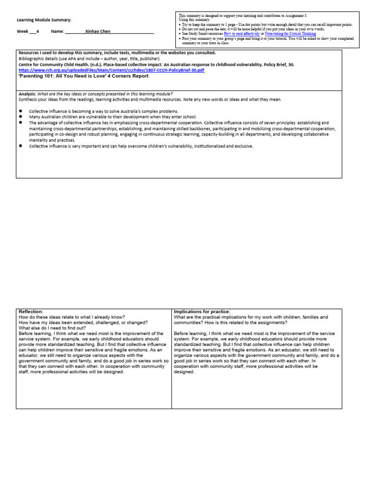 Learning Module Summary 4 | PDF | Cognition | Psychology