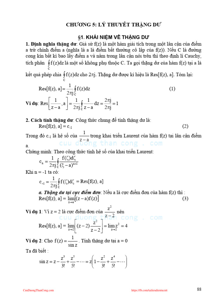 Toan-Chuyen-Nganh-Dien - Chuong-5 - Ly-Thuyet-Thang-Du - (Cuuduongthancong - Com) | PDF