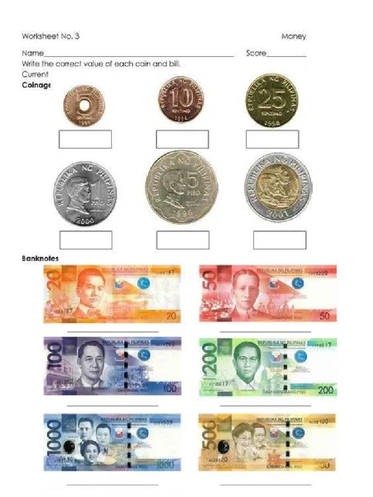 Math 1 Act (Phil Money) 6 Copies | PDF